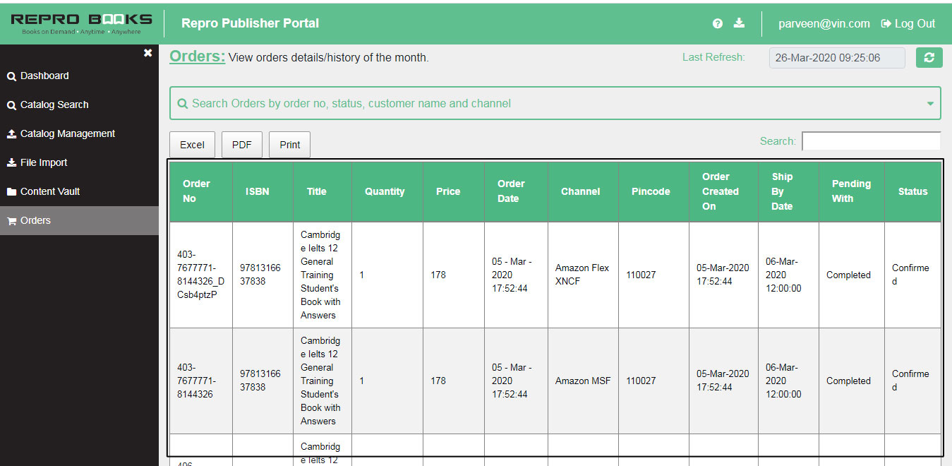 Orders - ReproPublisher