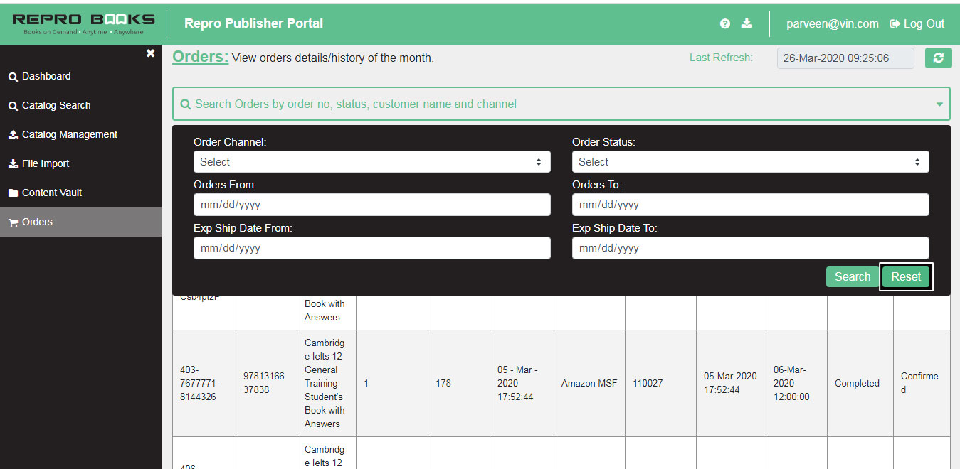 Orders - ReproPublisher